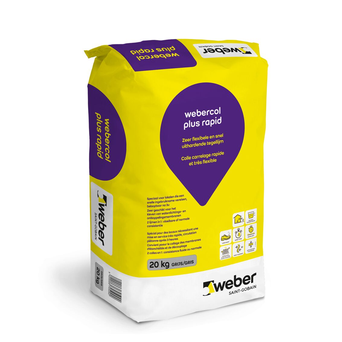 weber webercol plus rapid snellijm 20kg | PontMeyer